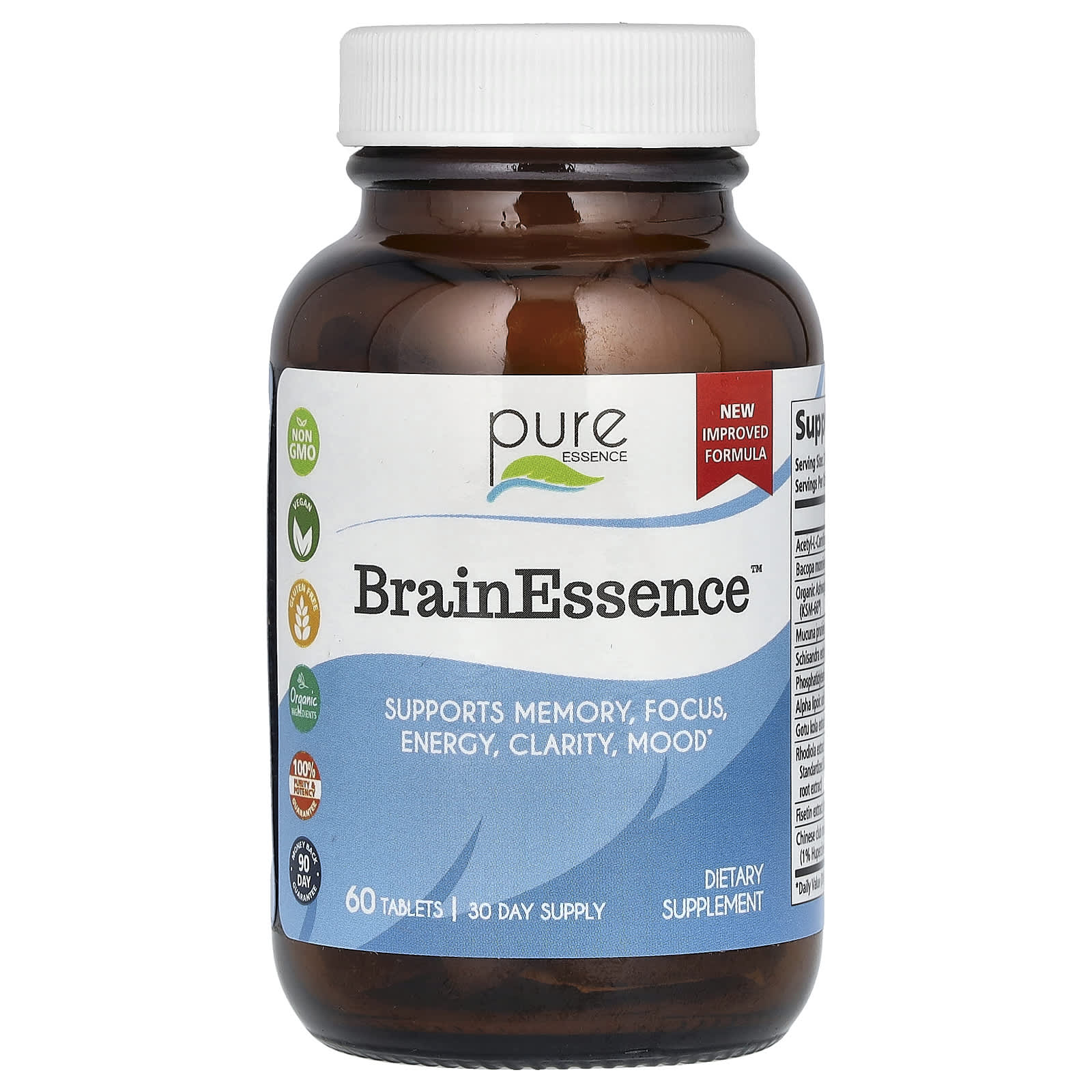 Pure Essence, BrainEssence, 60 Tablets