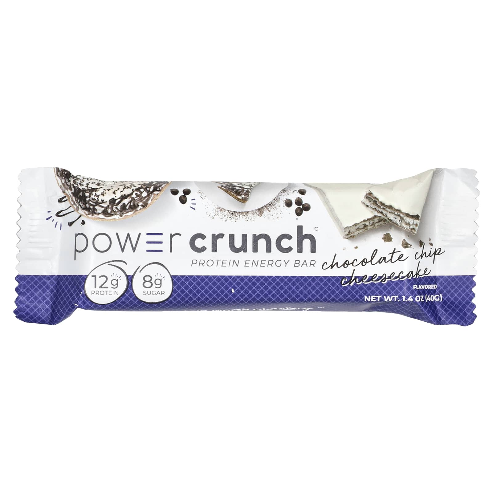 BNRG, Power Crunch Protein Energy Bar, Chocolate Chip Cheesecake, 12 ...