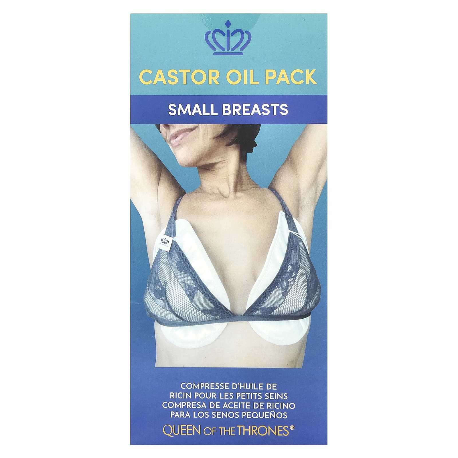 Queen of the Thrones, Castor Oil Pack, Small Breasts, 2 Count