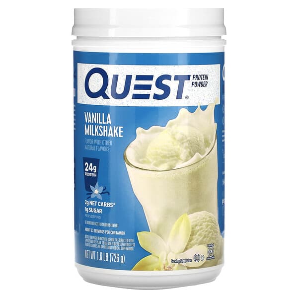 Quest Nutrition, Protein Powder, Vanilla Milkshake, 1.6 lb (726 g)