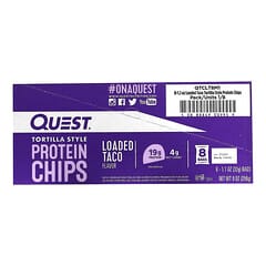 Quest Nutrition, Tortilla Style Protein Chips, Loaded Taco, 8 Bags, 1.1 ...