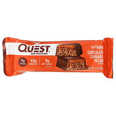 Quest Nutrition, Hero Protein Bar, Crispy Chocolate Caramel Pecan, 12 ...