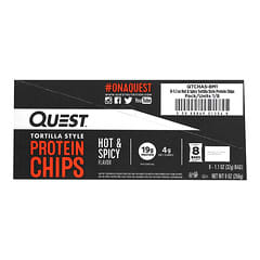 Quest Nutrition, Tortilla Style Protein Chips, Hot & Spicy, 8 Bags, 1.1 ...