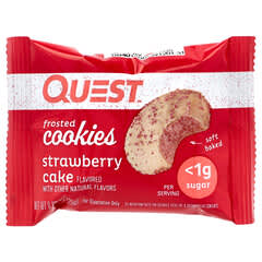 Quest Nutrition, フロストクッキー、ストロベリーケーキ、8枚、各25g（0.88オンス）