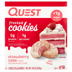 Quest Nutrition, フロストクッキー、ストロベリーケーキ、8枚、各25g（0.88オンス）