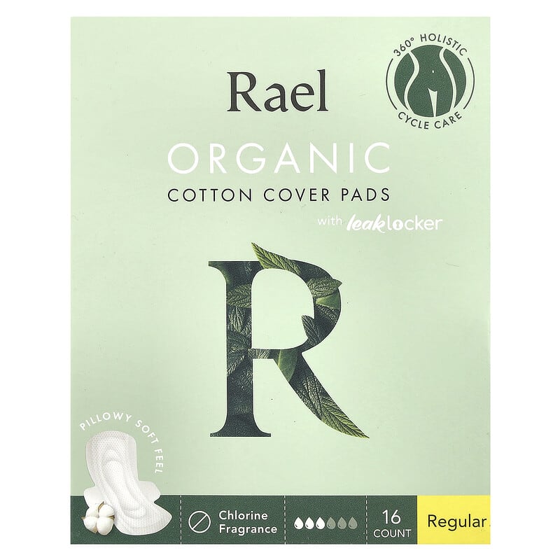 Organic Cotton Cover Pads Regular 16 Count