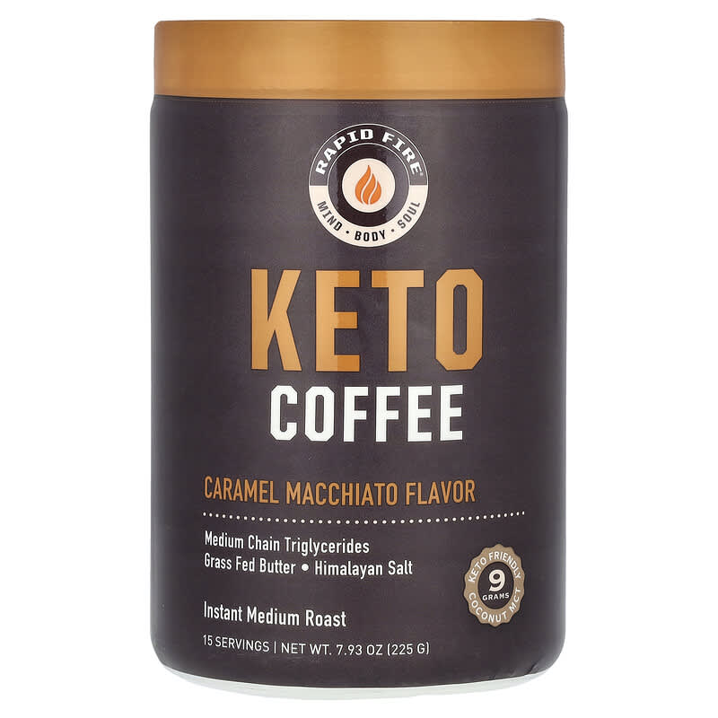 Keto Coffee Caramel Macchiato Instant Medium Roast 7.93 oz 225 g