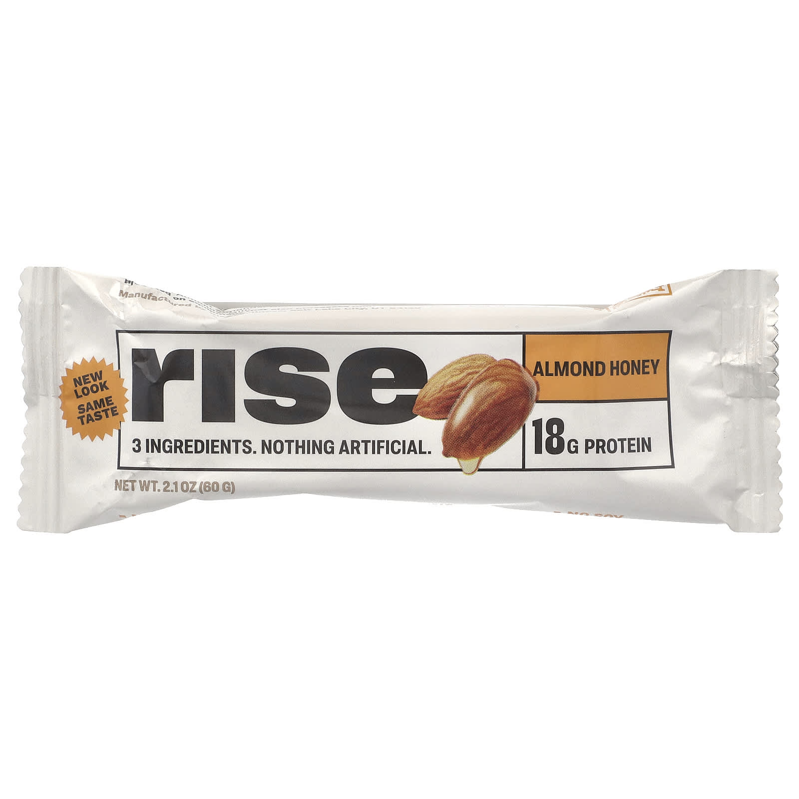 Rise Bar, Protein Bar, Almond Honey, 12 Bars, 2.1 oz (60 g) Each