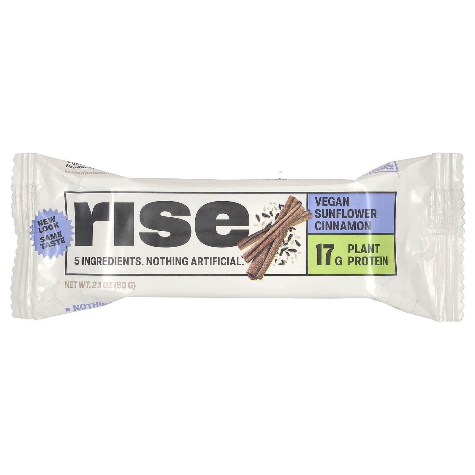 Rise Bar, The Simplest Protein Bar, Vegan Sunflower Cinnamon, 12 Bars ...