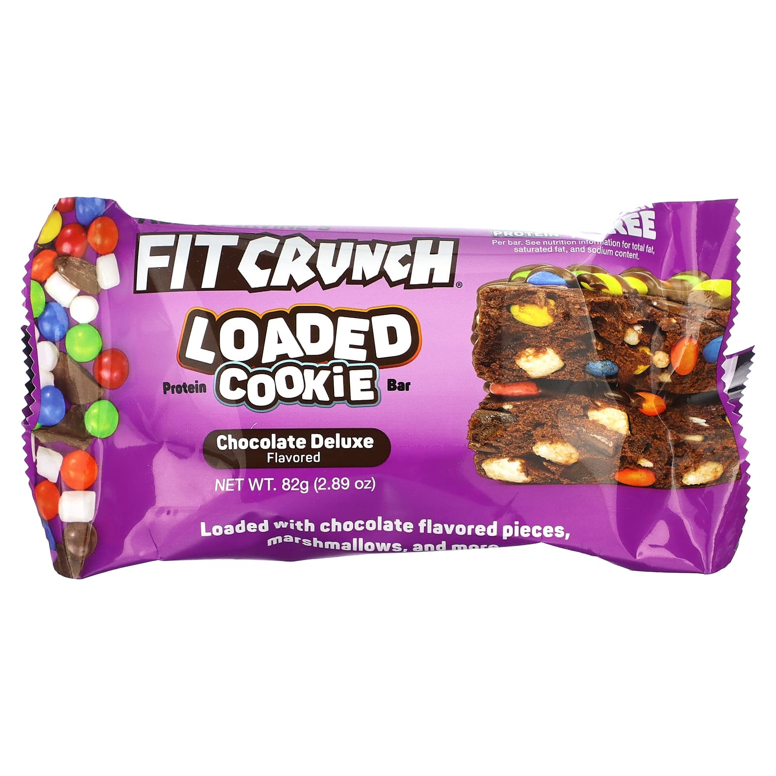 FITCRUNCH, Protein Loaded Cookie Bar, Chocolate Deluxe, 12 Bars, 2.89 ...