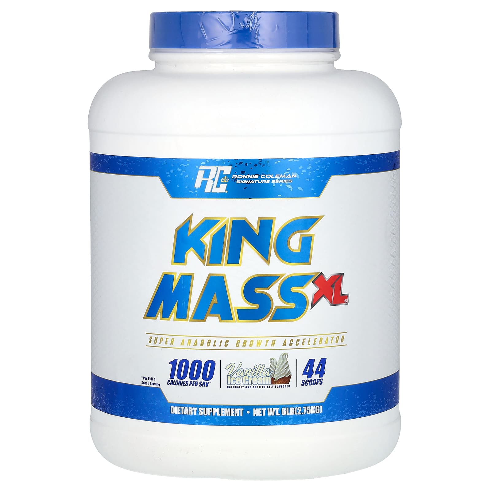 Ronnie Coleman, Signature Series, King Mass XL, Vanilla Ice Cream, 6 lb ...