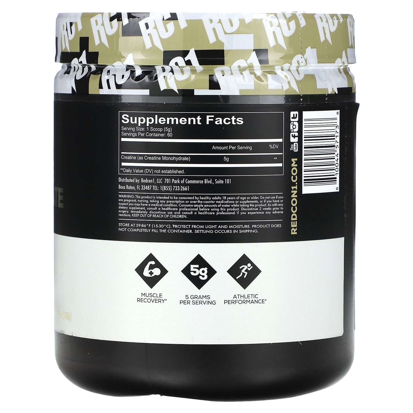 Redcon1, クレアチン一水和物、300g（10.58オンス）