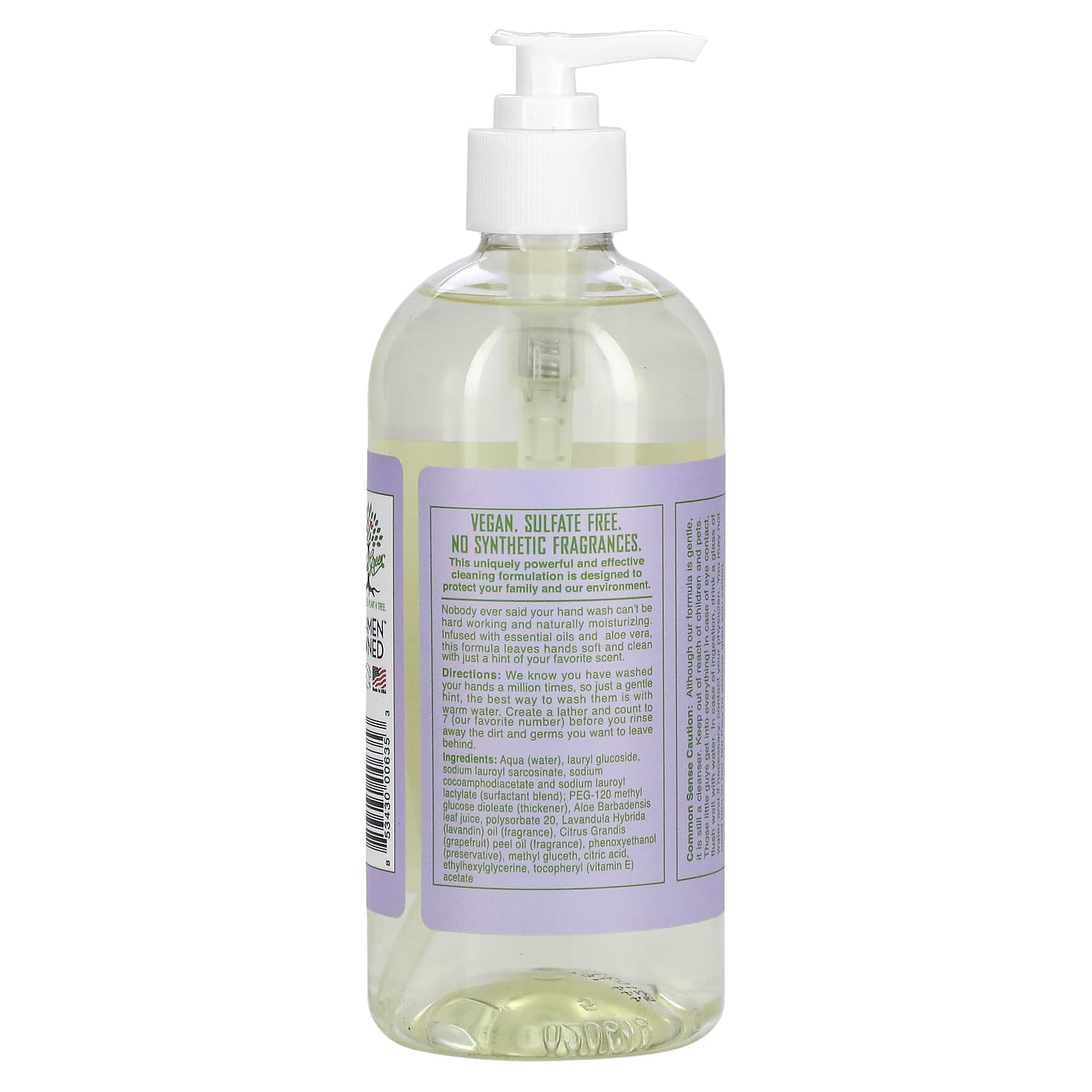 Rebel Green, Fresh & Clean Hand Soap, Lavender & Grapefruit, 16.9 fl oz ...