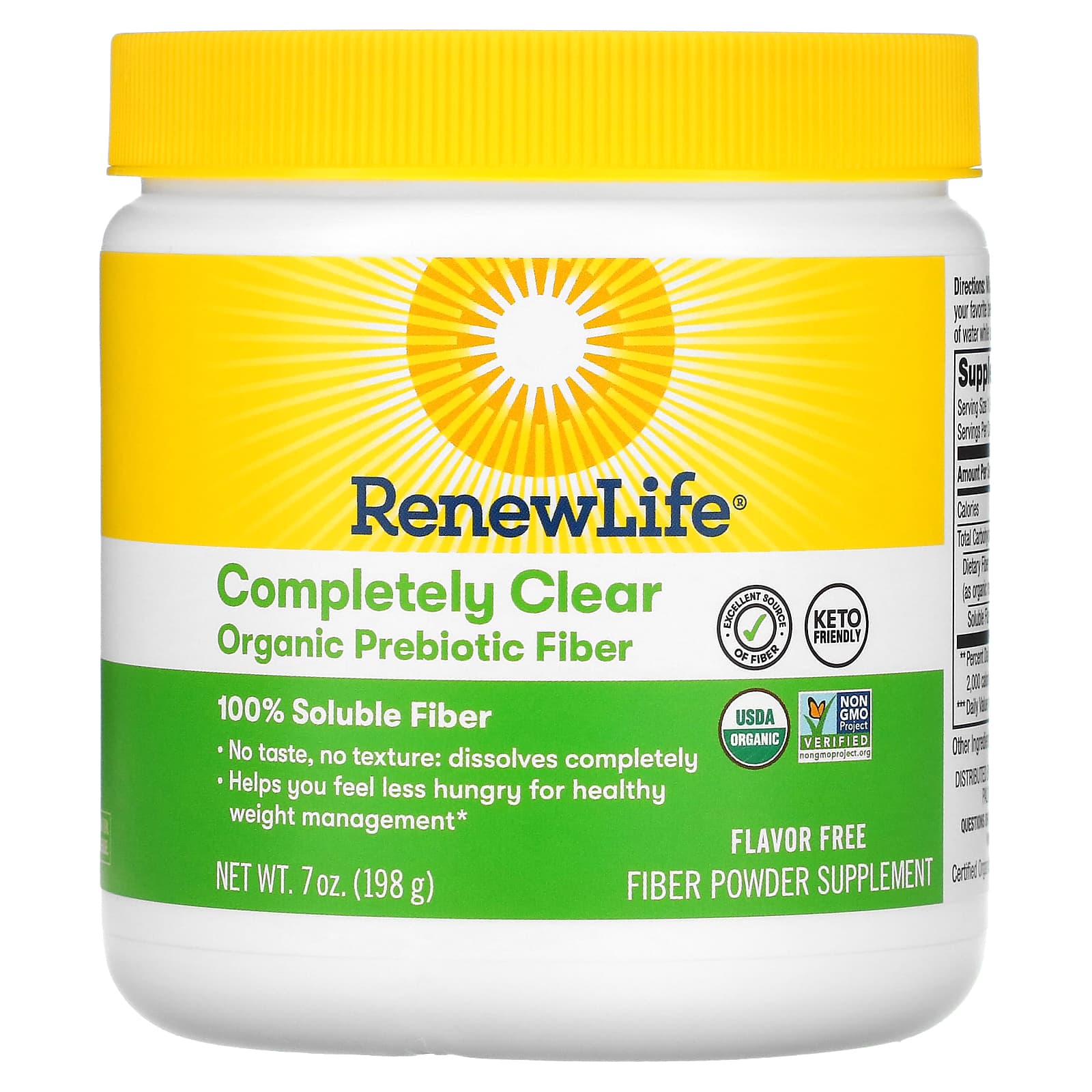 Renew Life Completely Clear Organic Prebiotic Fiber 7 Oz 198 G Renew Life Completely Clear Organic Prebiotic Fiber 7 Oz 198 G
