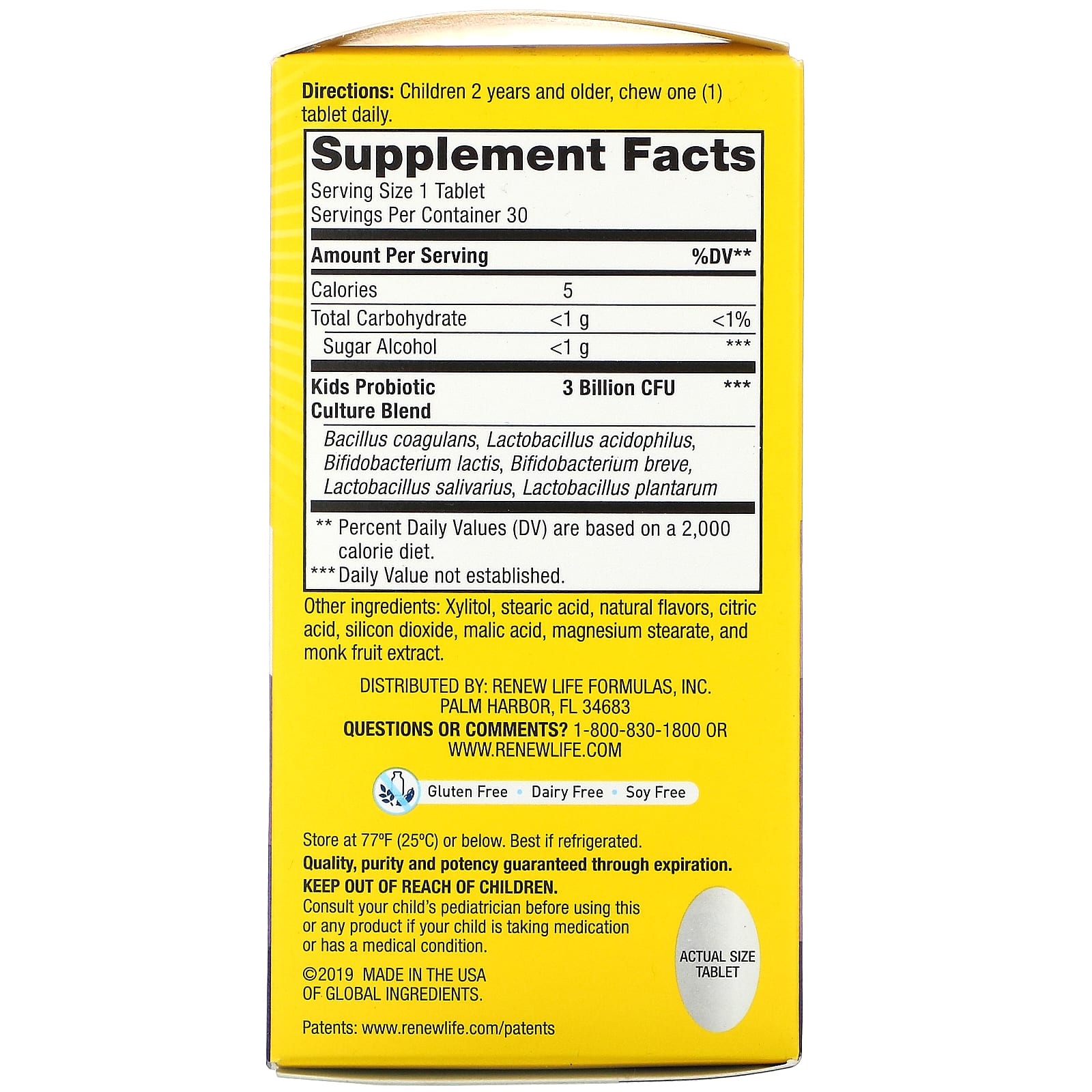 Renew Life, Ultimate Flora, Kids Probiotic, Berry-licious, 3 Billion ...