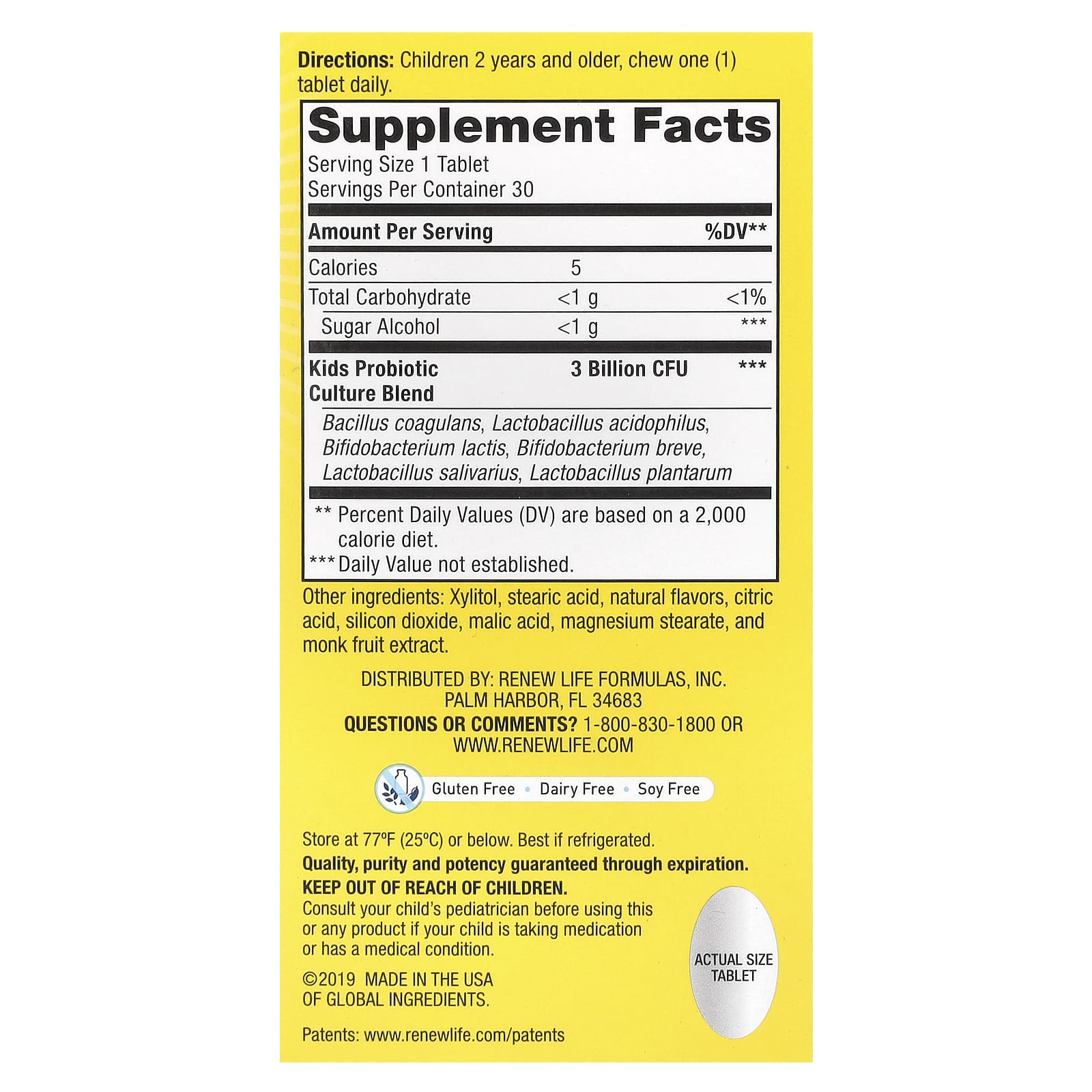 Renew Life, Ultimate Flora, Kids Probiotic, Berry-licious, 3 Billion ...