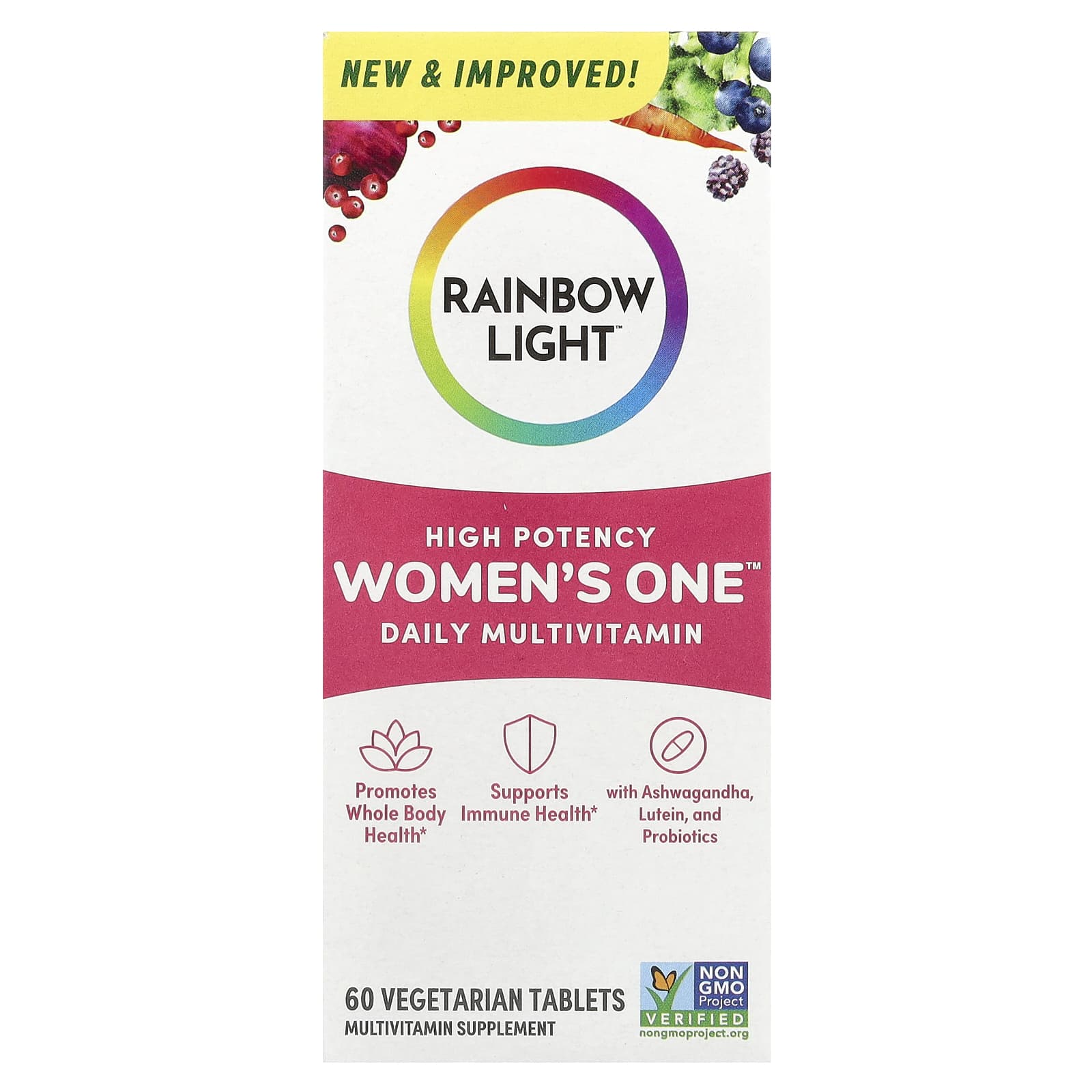 Rainbow Light, Women's One Daily Multivitamin, High Potency, 60 ...