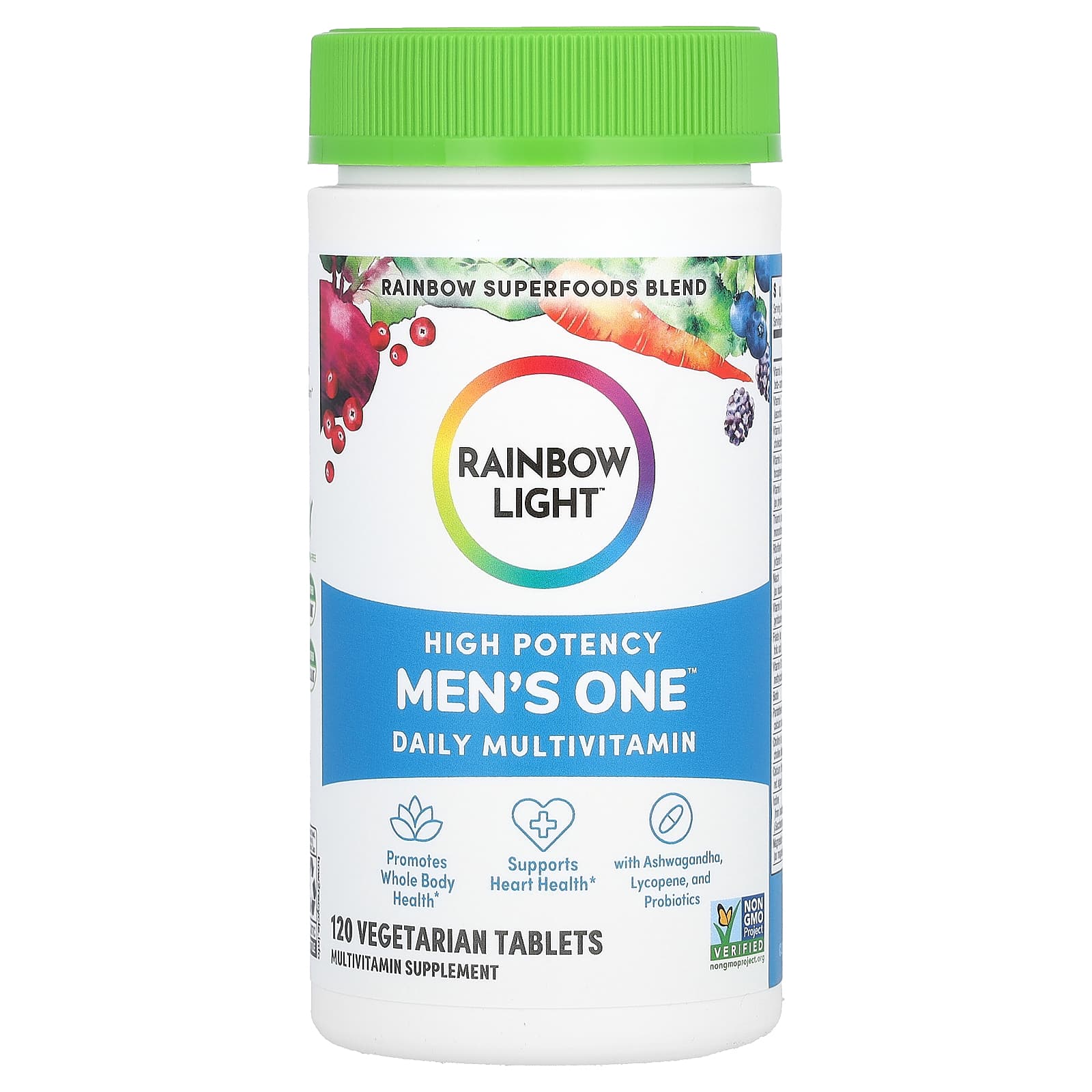 Rainbow Light, Men's One Daily Multivitamin, High Potency, 120 ...
