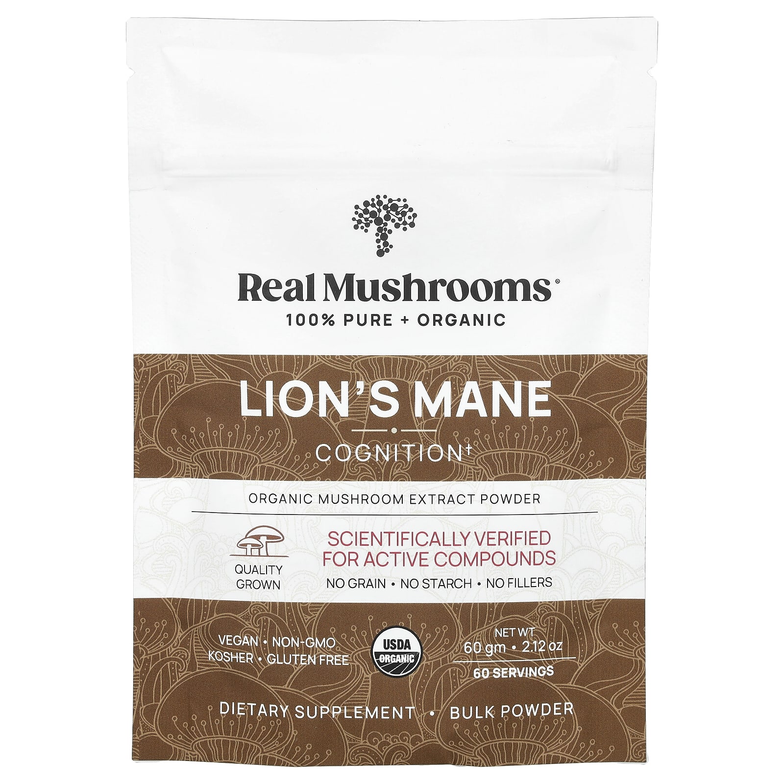 Real Mushrooms, Lion's Mane, Organic Mushroom Extract Powder, 2.12 oz ...