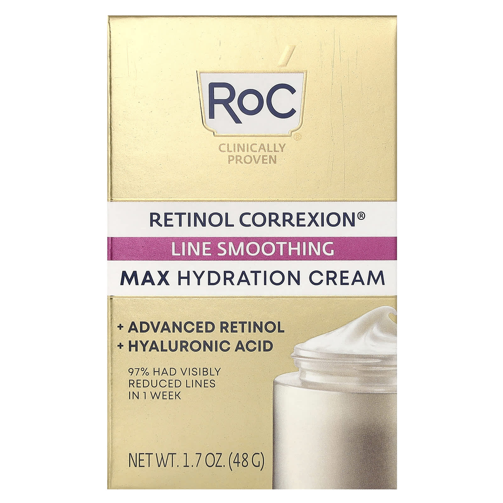 RoC, Retinol Correxion, Line Smoothing Max Hydration Cream, 1.7 oz (48 g)