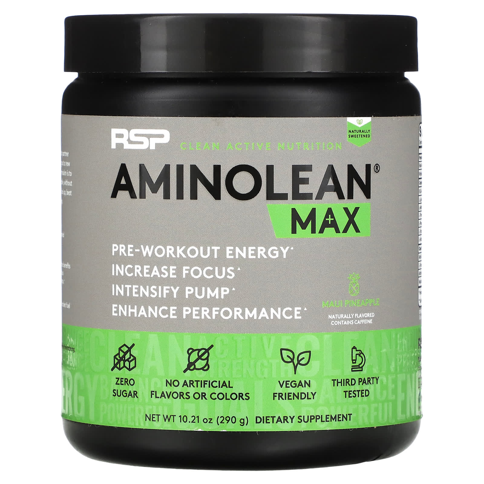 RSP Nutrition, AminoLean Max Pre-Workout Energy, Maui Pineapple, 10.21 ...