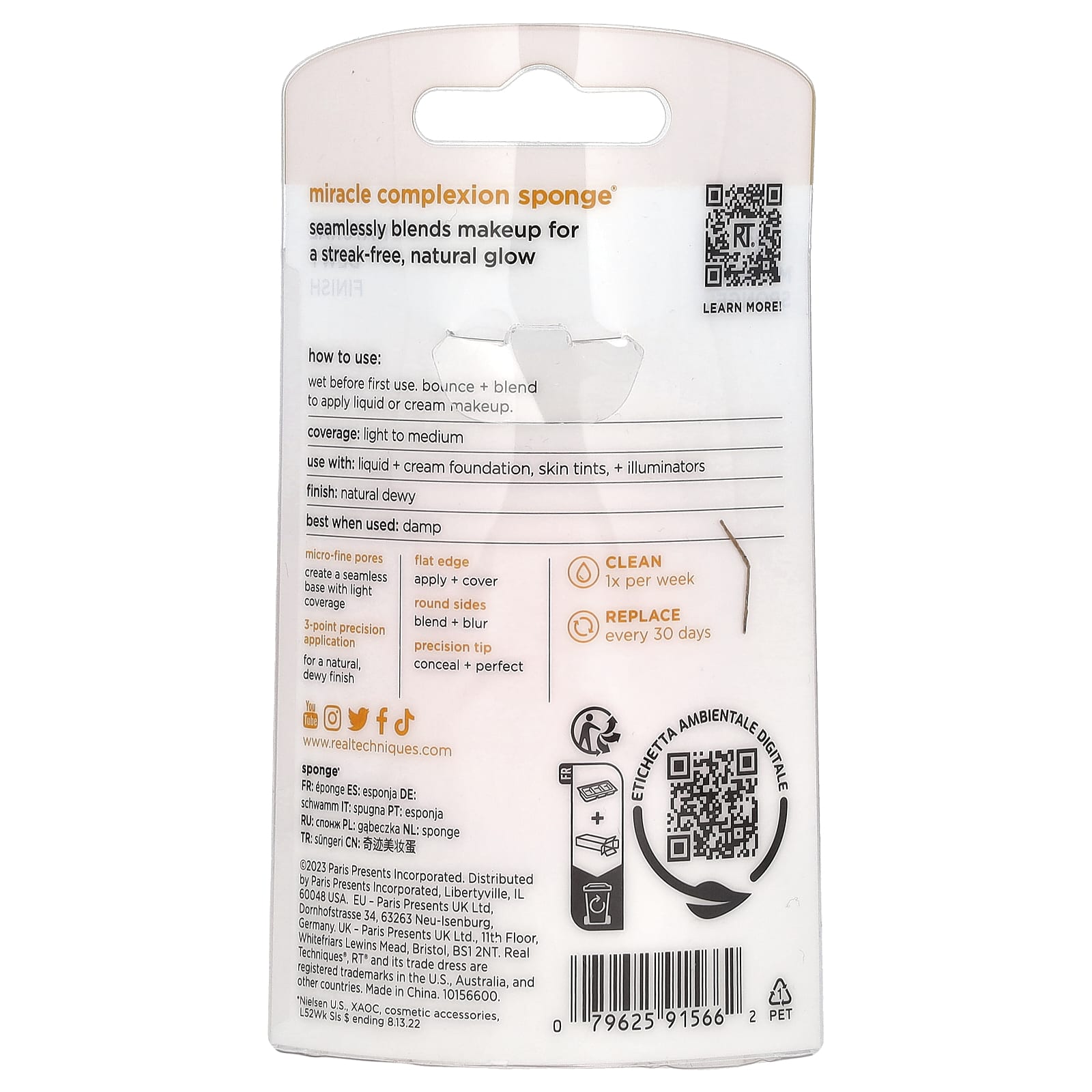 Real Techniques, Miracle Complexion Sponge, 1 Sponge