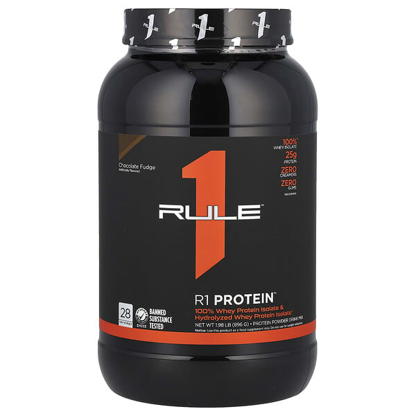 Rule One Proteins, R1 Protein Powder Drink Mix, Chocolate Fudge, 1.98 ...
