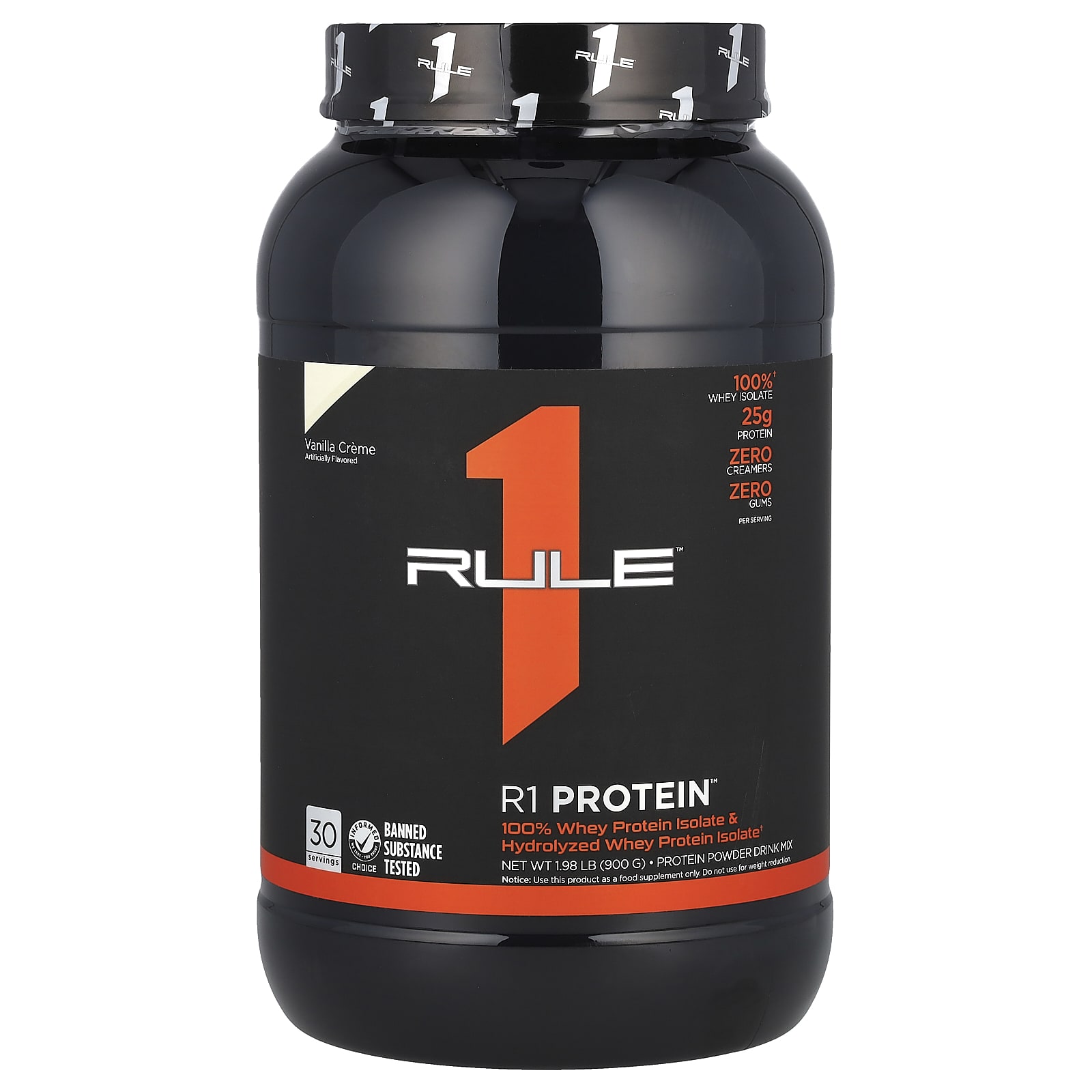 Rule One Proteins, R1 Protein Powder Drink Mix, Vanilla Creme, 1.98 lb ...