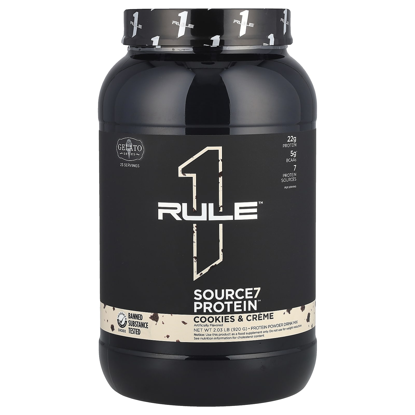 Rule One Proteins, Source7 Protein Powder Drink Mix, Cookies & Creme, 2 ...