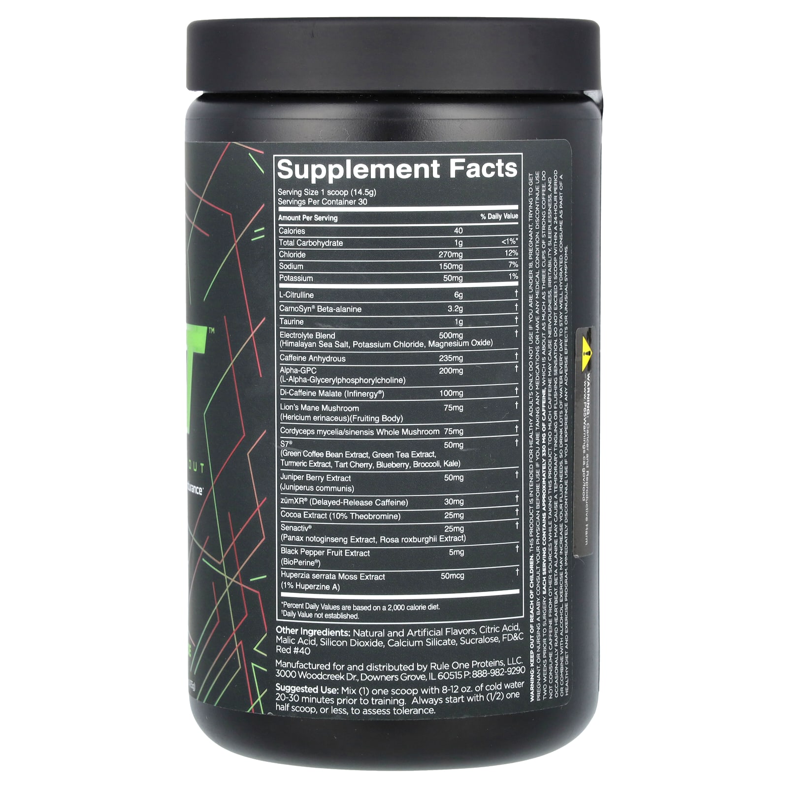 Rule One Proteins, preLIFT, Pre-Workout, Black Cherry Limeade, 15.3 oz ...