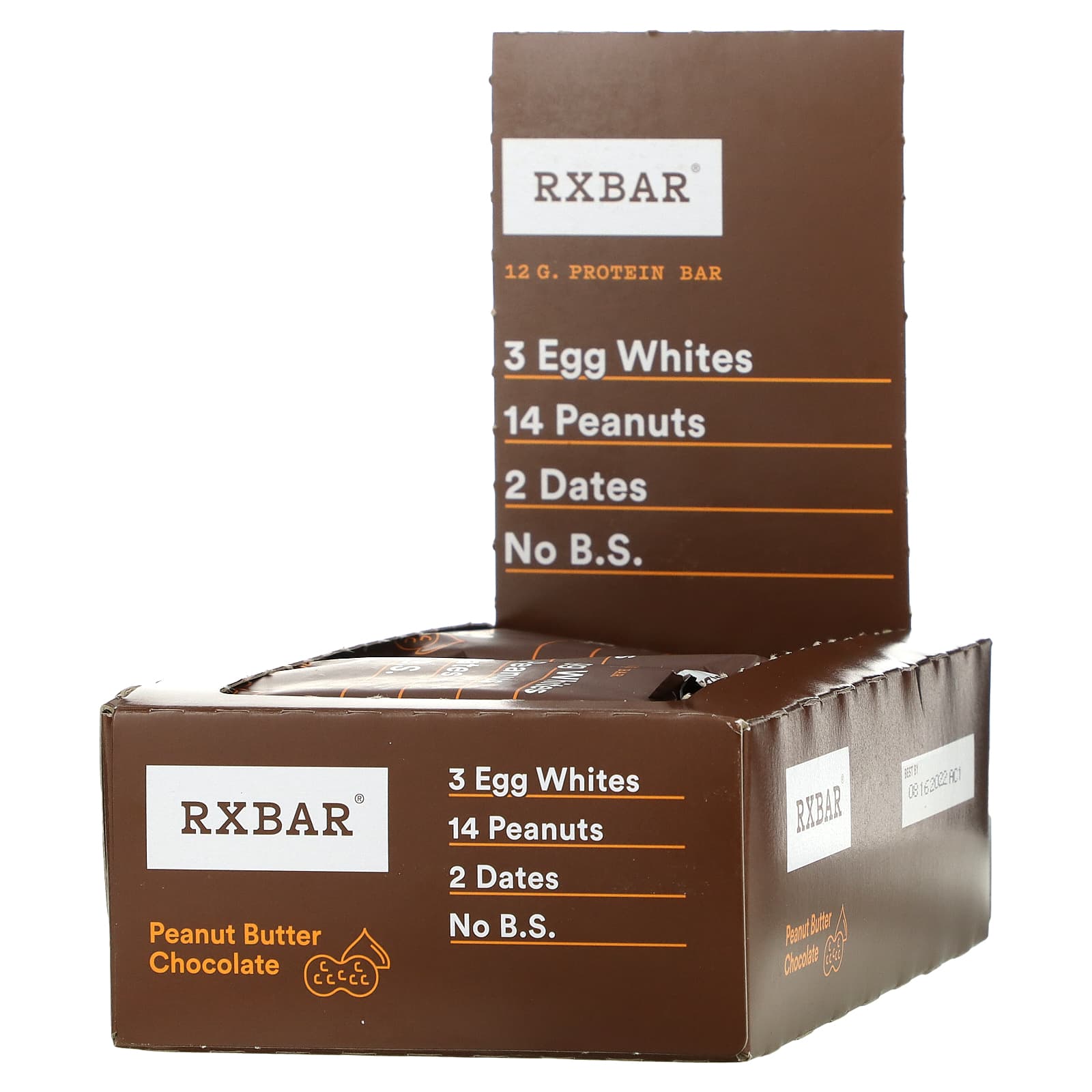 RXBAR, Protein Bar, Peanut Butter Chocolate, 12 Bars, 1.83 oz (52 g) Each