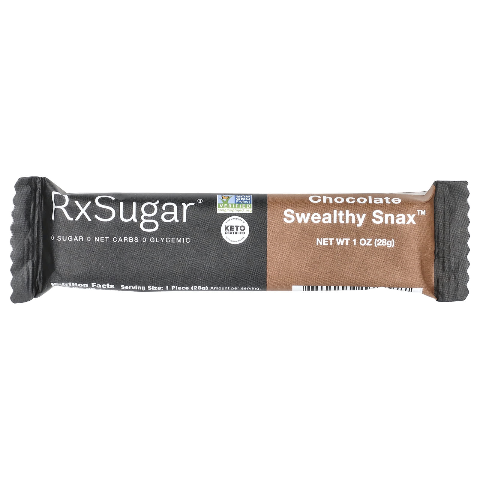 RxSugar, Swealthy Snax™, Snack Bars, Chocolate, 8 Packs, 1 oz (28 g) Each