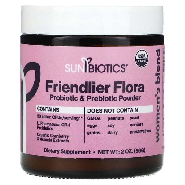 Sunbiotics, Friendlier Flora, Women's Blend, Probiotic & Prebiotic ...