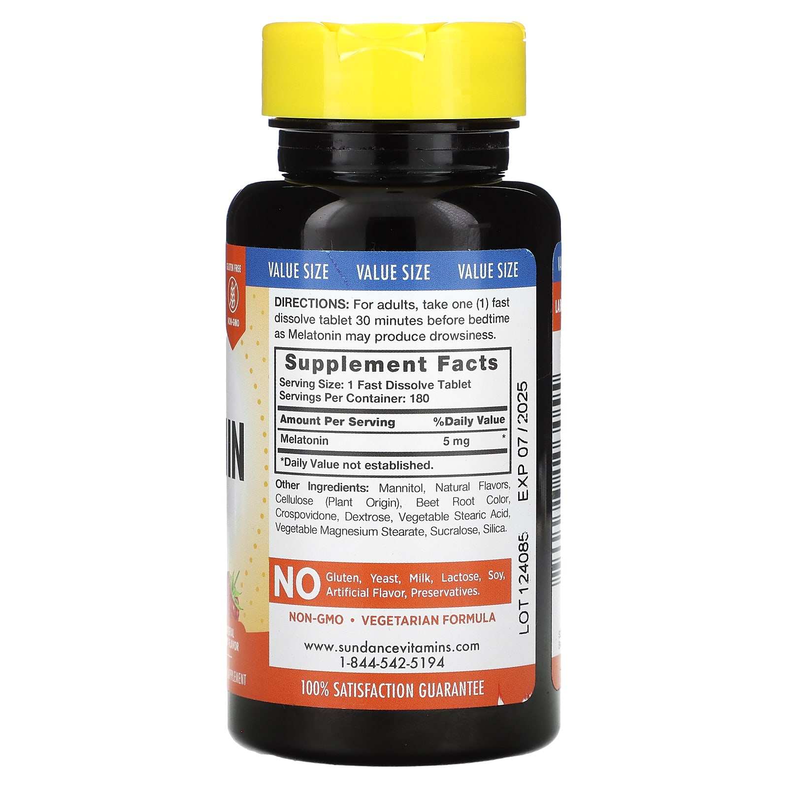 Sundance Vitamins, Fast Dissolve Ultra Melatonin, Natural Berry, 5 mg ...