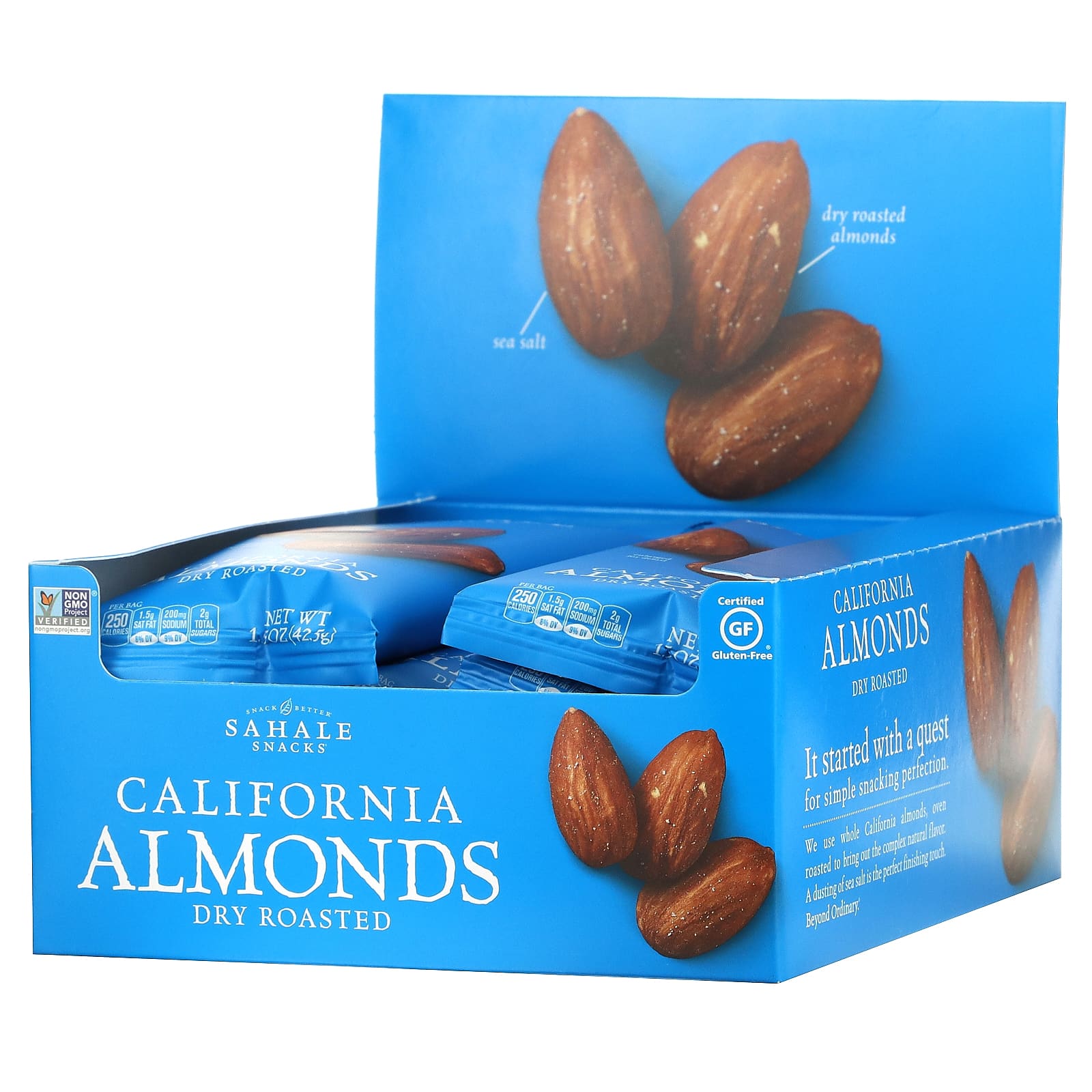 Sahale Snacks, California Almonds, Dry Roasted, 9 Packs, 1.5 oz (42.5 g ...