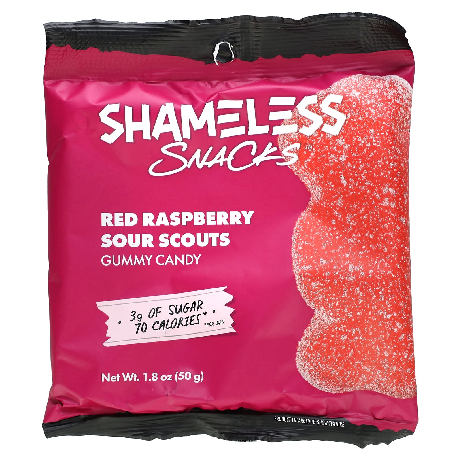 Shameless Snacks, Gummy Candy, Red Raspberry Sour Scouts, 6 Bags, 1.8 ...