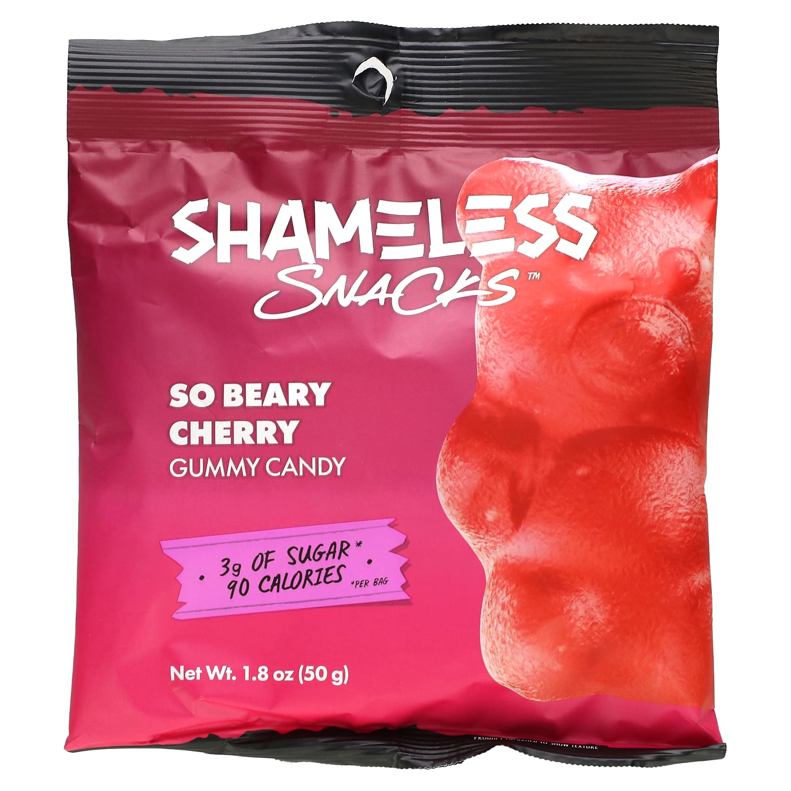 Shameless Snacks, Gummy Candy, So Beary Cherry, 6 Bags, 1.8 oz (50 g) Each