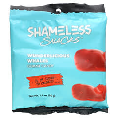 Shameless Snacks, Gummy Candy, Wunderlicious Whales, 6 Bags, 1.8 oz (50 ...