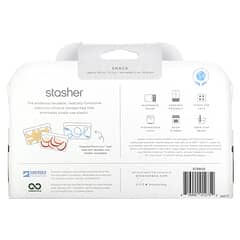 Stasher, Reusable Silicone Food Bag, Snack Size, Clear, 12 fl oz (355 ml)