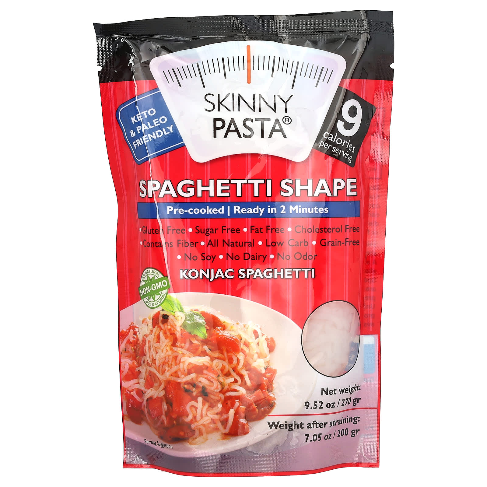 Skinny Pasta, Spaghetti Shape, Konjac , 9.52 oz (270 g)