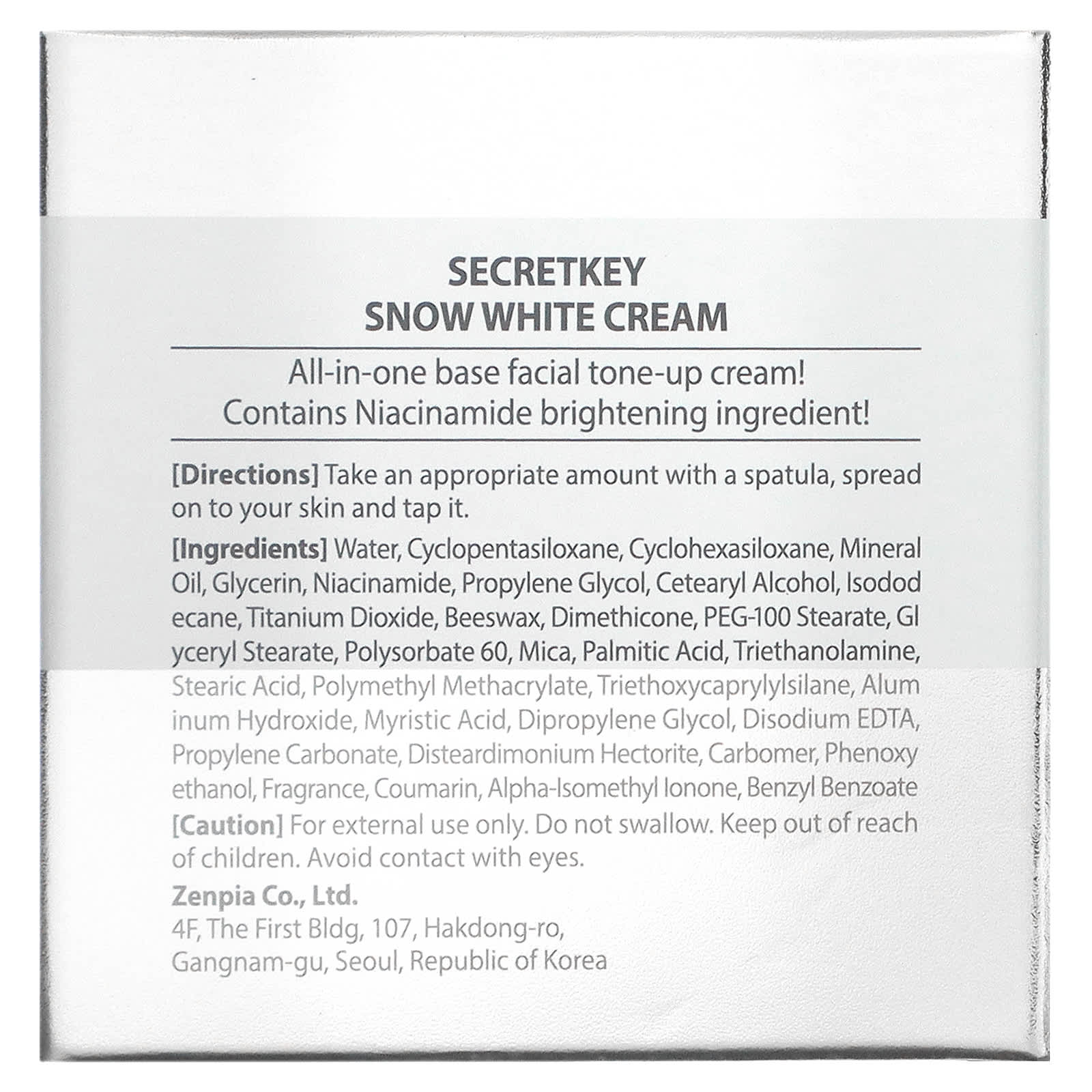 Secret Key, Snow White Cream, Whitening Cream, 50 g