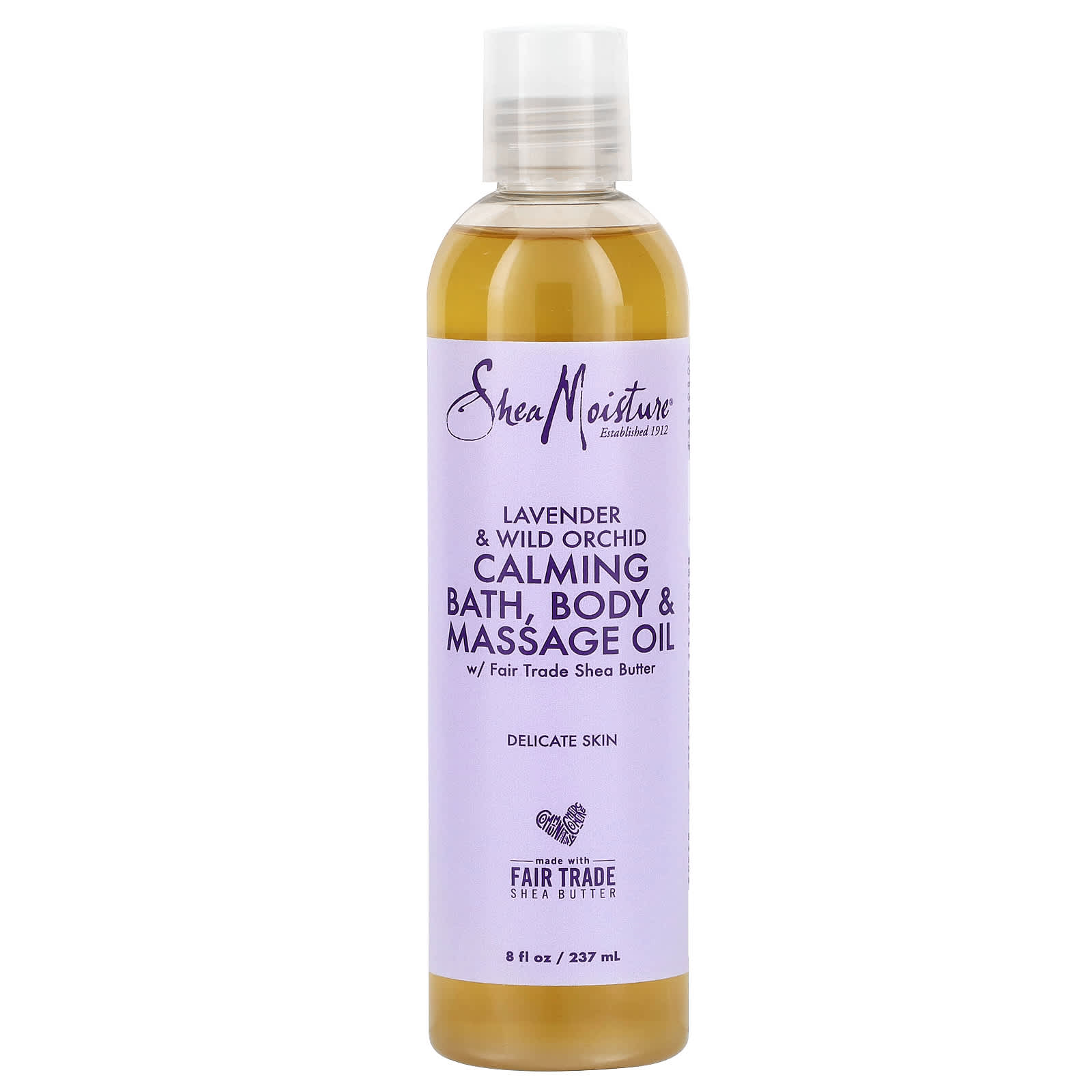 SheaMoisture, Calming Bath, Body & Massage Oil, Delicate Skin, Lavender ...