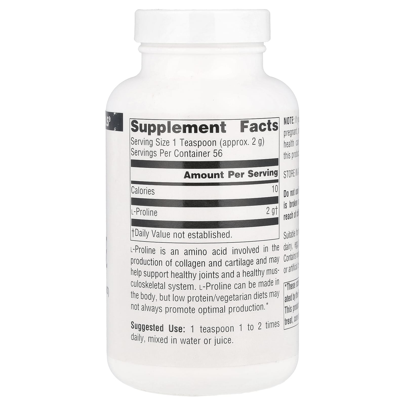 Source Naturals, L-Proline Powder, 4 oz (113.4 g)