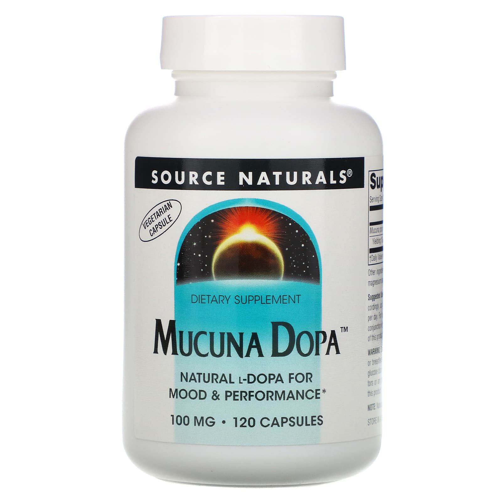 Source Naturals, Mucuna Dopa, 100 mg, 120 Capsules