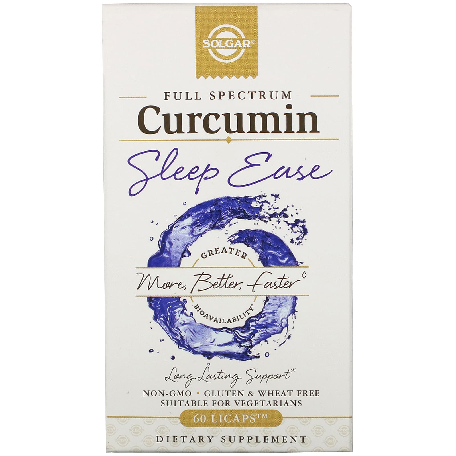 Solgar, Full Spectrum Curcumin, Sleep Ease, 60 Licaps
