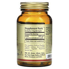 Solgar, GABA, 500 mg, 50 Vegetable Capsules