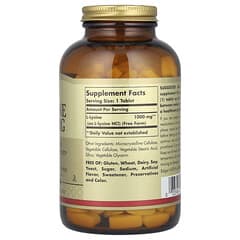 Solgar, L-Lysine, Free Form, 1,000 mg, 250 Tablets