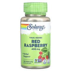 Solaray, True Herbs, Red Raspberry, 400 mg , 100 VegCaps
