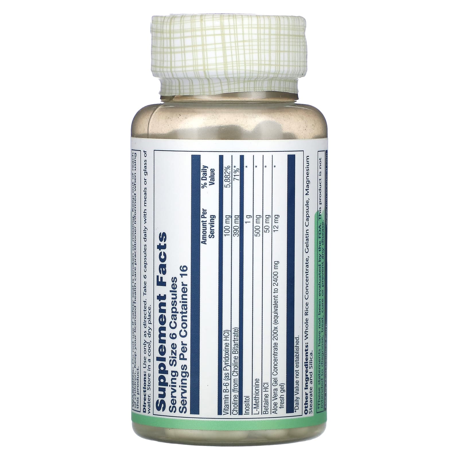 Solaray, Lipotropic 1000 Plus, 100 Capsules