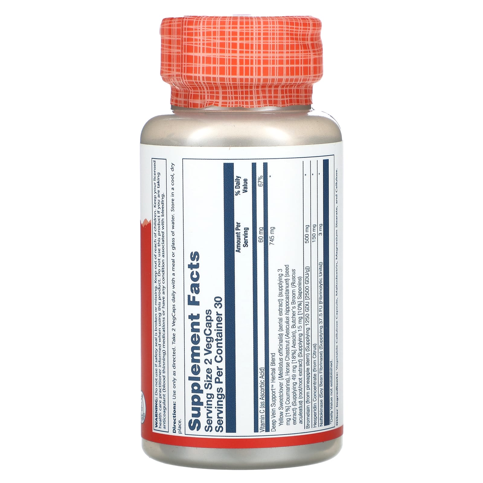 Solaray, Deep Vein Support, 60 VegCaps